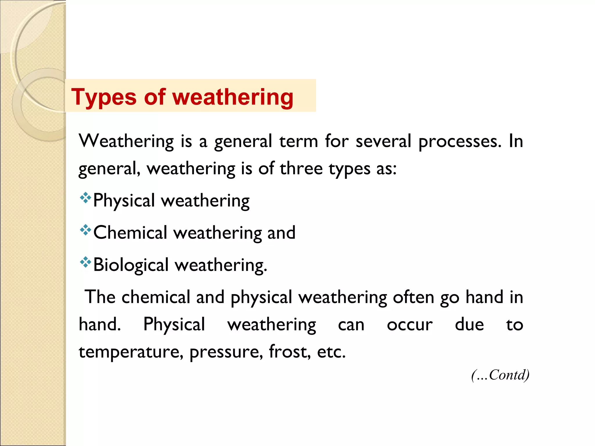Weathering Processes | PPT | Geology | Science