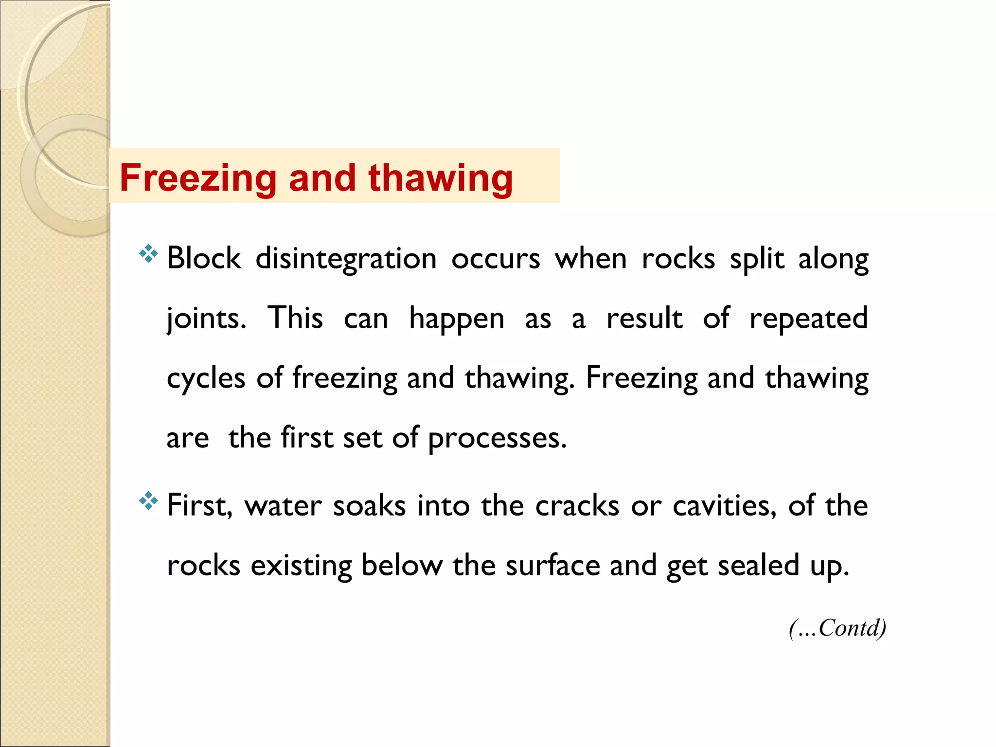 Weathering Processes | PPT | Geology | Science
