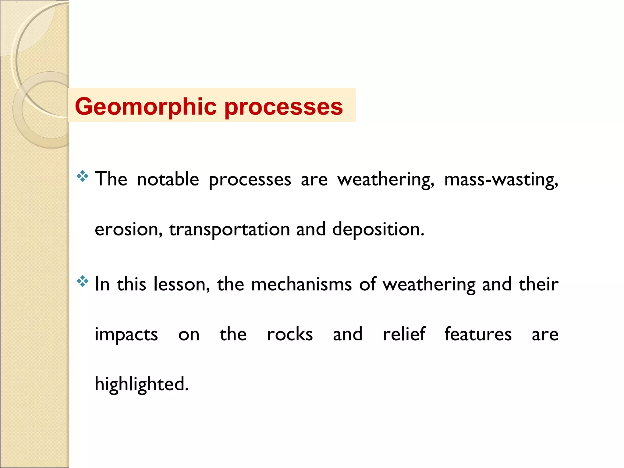 Weathering Processes | PPT | Geology | Science