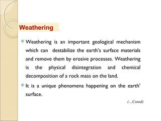 Weathering Processes | PPT