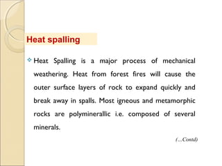 Mechanical Weathering Due To Heat