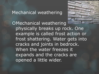 Weathering project 1 | PPTX | Geology | Science