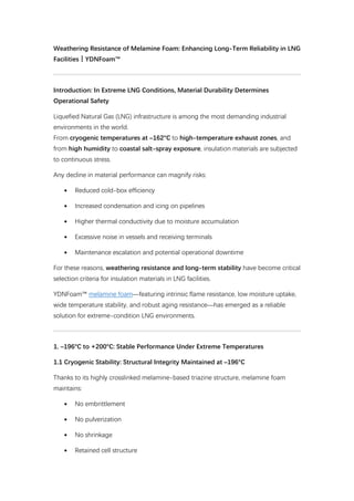 Weathering Resistance of Melamine Foam: Enhancing Long-Term Reliability ...