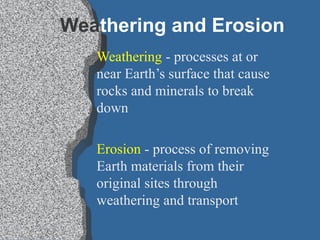 Weathering and Erosion | PPT