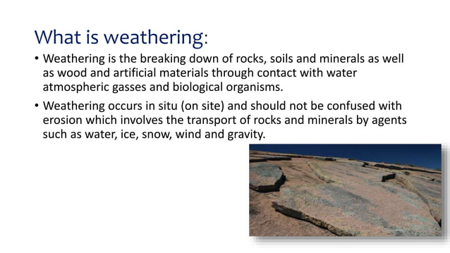 Weathering sequence | PPTX | Geology | Science