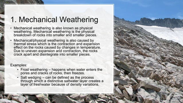 Weathering and Soil Erosion | PPTX | Geology | Science