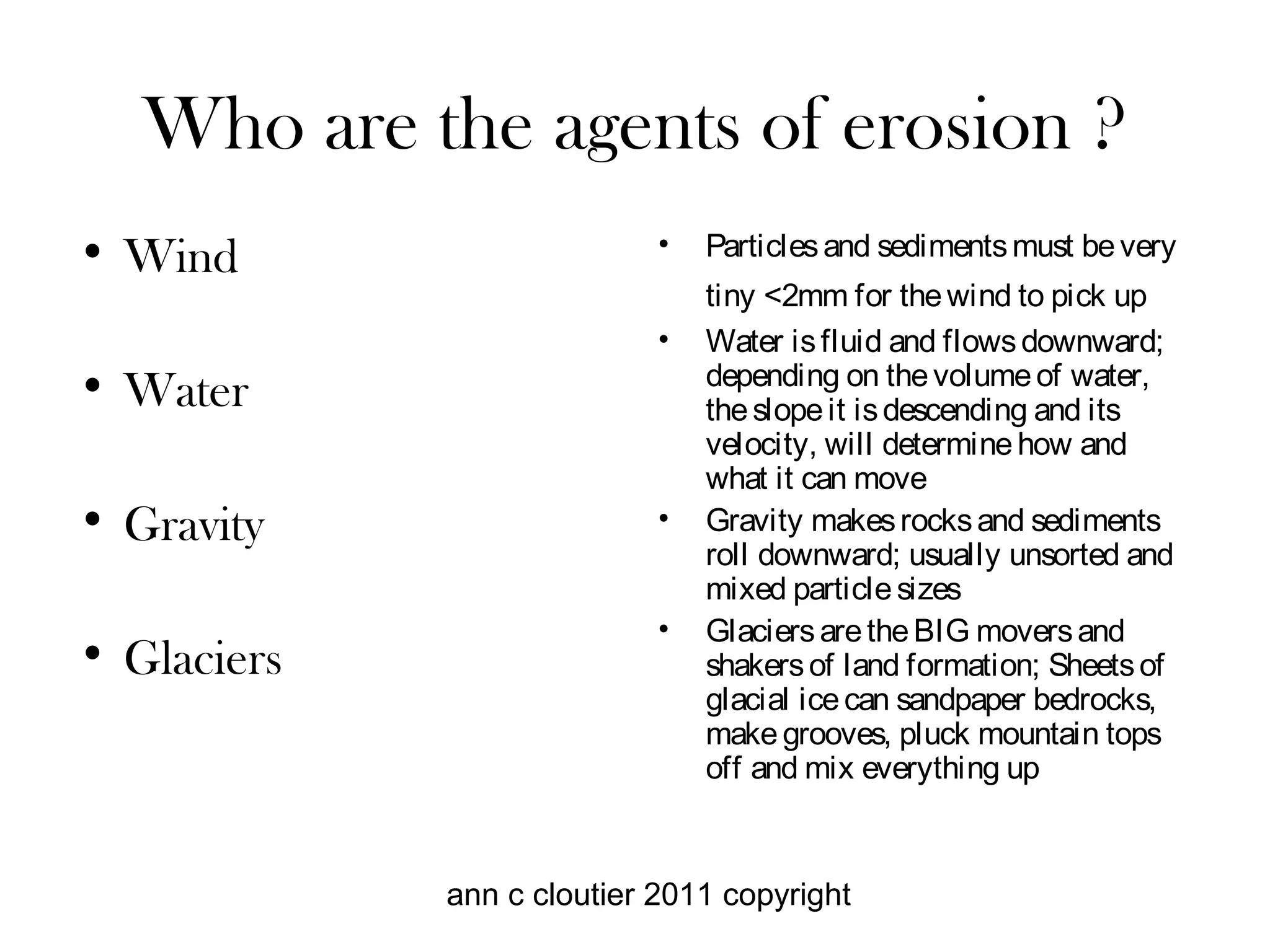 Weathering, soil formation, & erosion processes | PPT