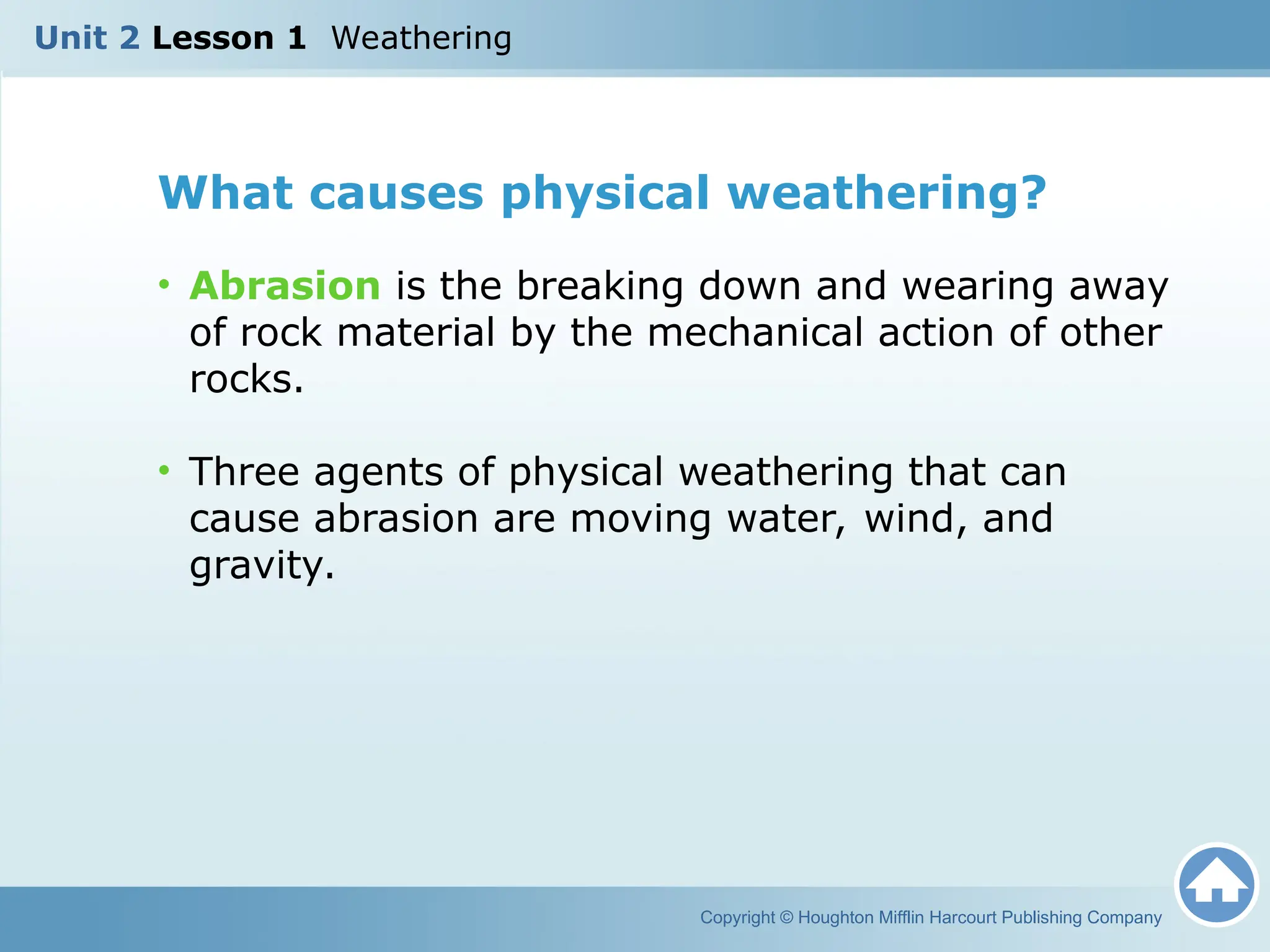 Weathering Unit 2 Lesson Physical Weathering 1.ppt
