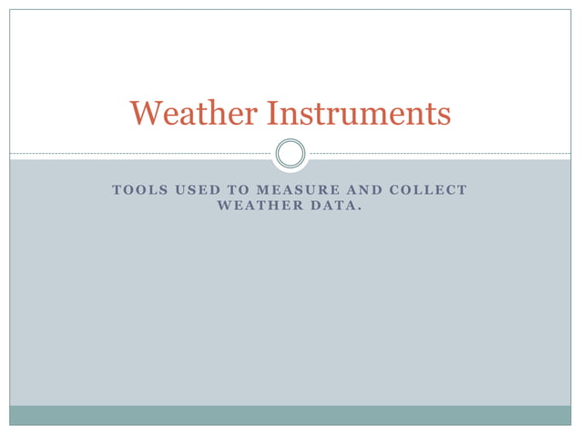 Weather instruments | PPT