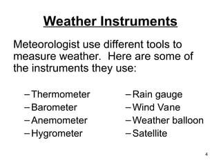 weather instruments and more informations | PPT