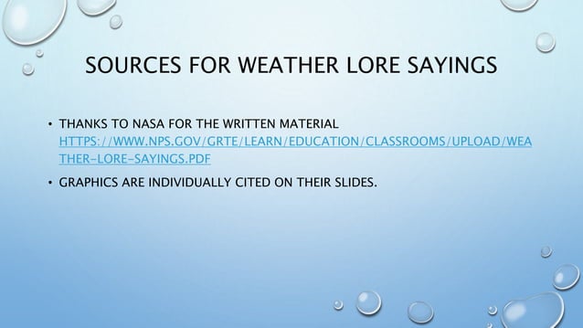 Weather lore sayings | PPT