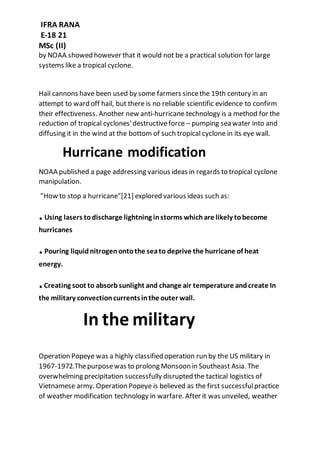 Weather modifications | DOCX