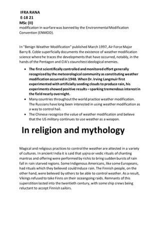 Weather modifications | DOCX