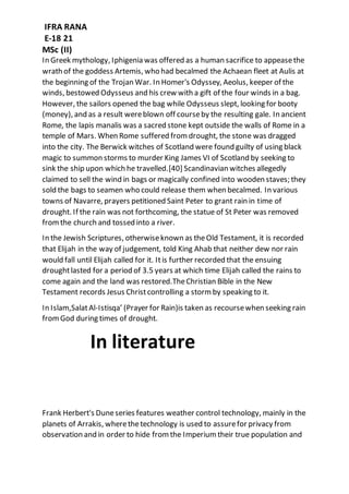 Weather modifications | DOCX