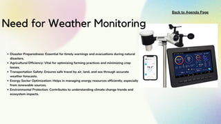 Weather Monitoring System ppt using iiot and modules | PDF