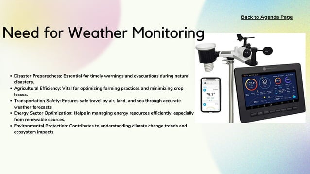 Weather Monitoring System ppt using iiot and modules | PDF