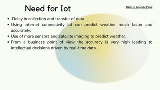 Weather Monitoring System ppt using iiot and modules | PDF