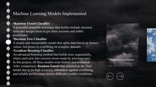Weather Prediction System using Machine Learning | PPTX