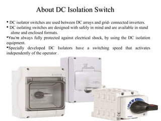 Weatherproof DC isolation switch | PPT
