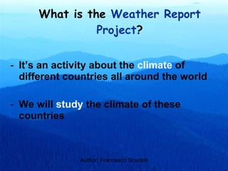 Weather report project | PPT
