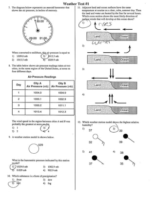 Weather review 17 key 1 | PDF