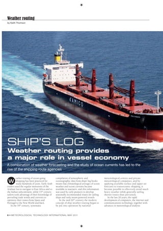 Weather Routing Meteorological May 2011 | PDF