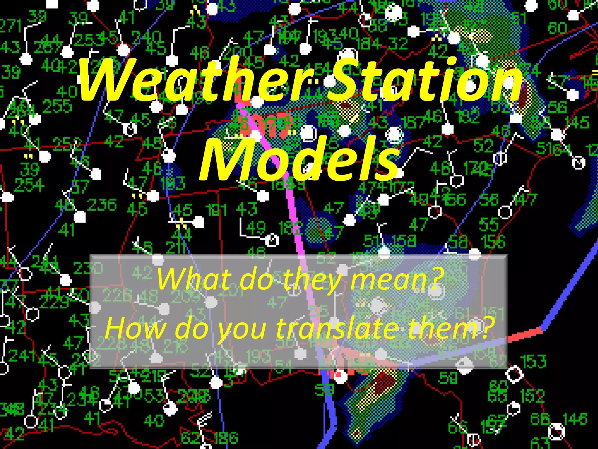 Weather Station Models | PDF