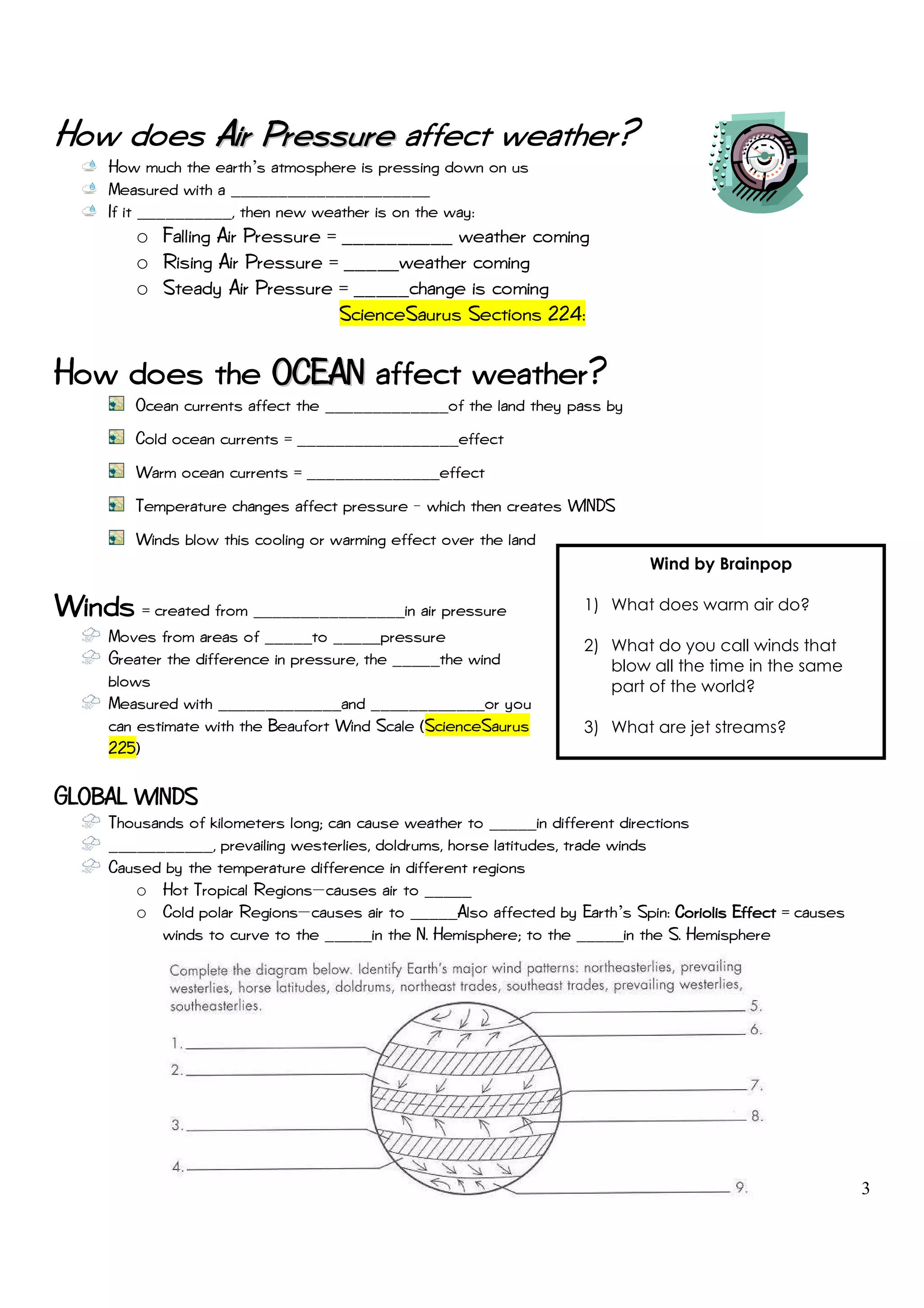 Weather Student Notes | PDF