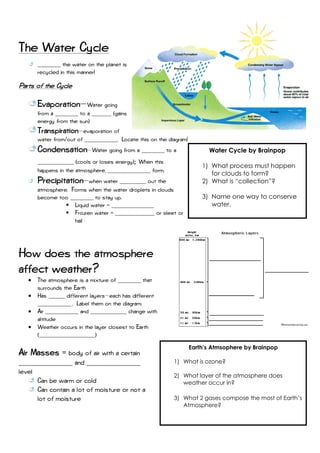 Weather Student Notes | PDF