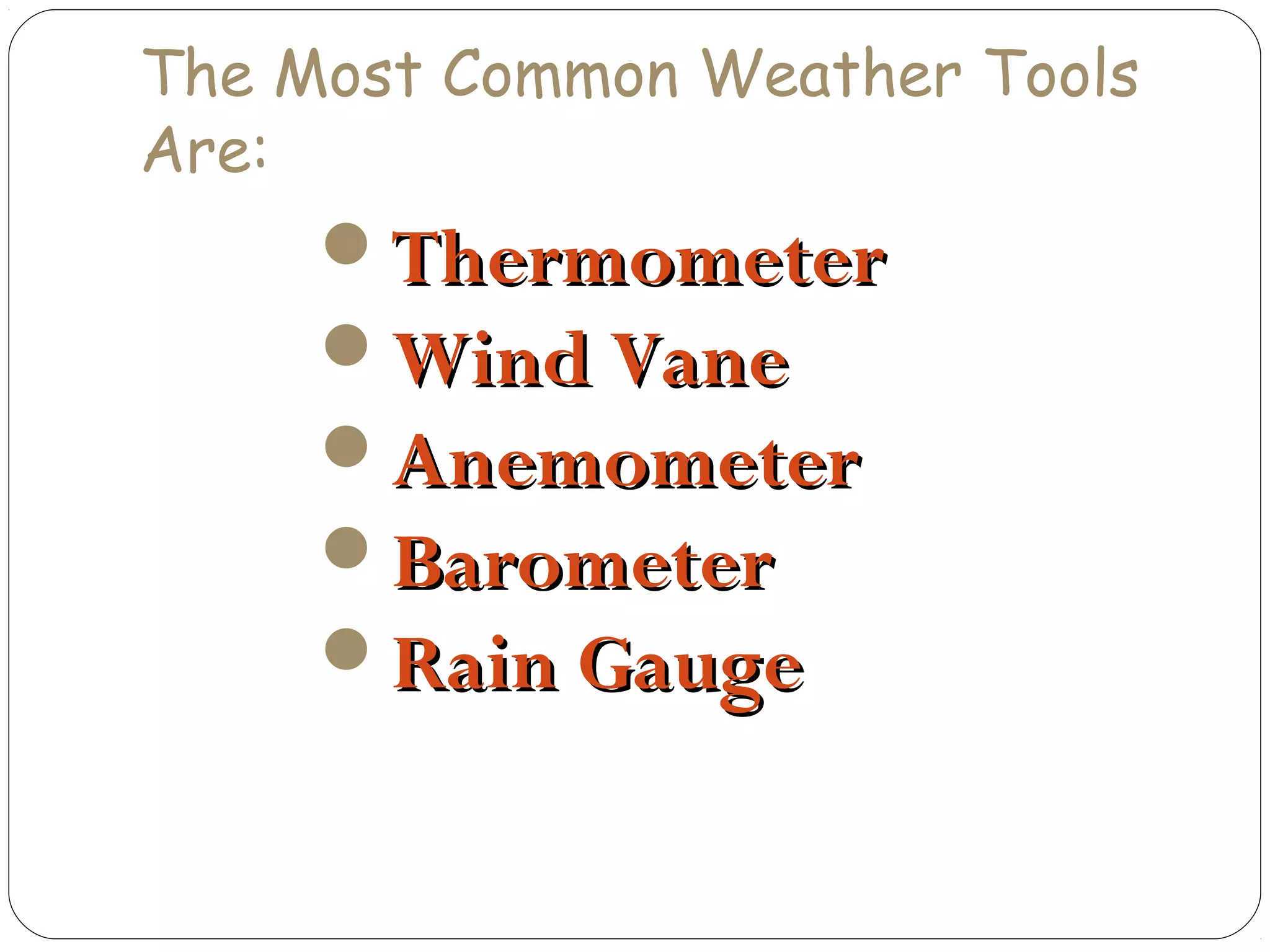 Weather tools | PPT