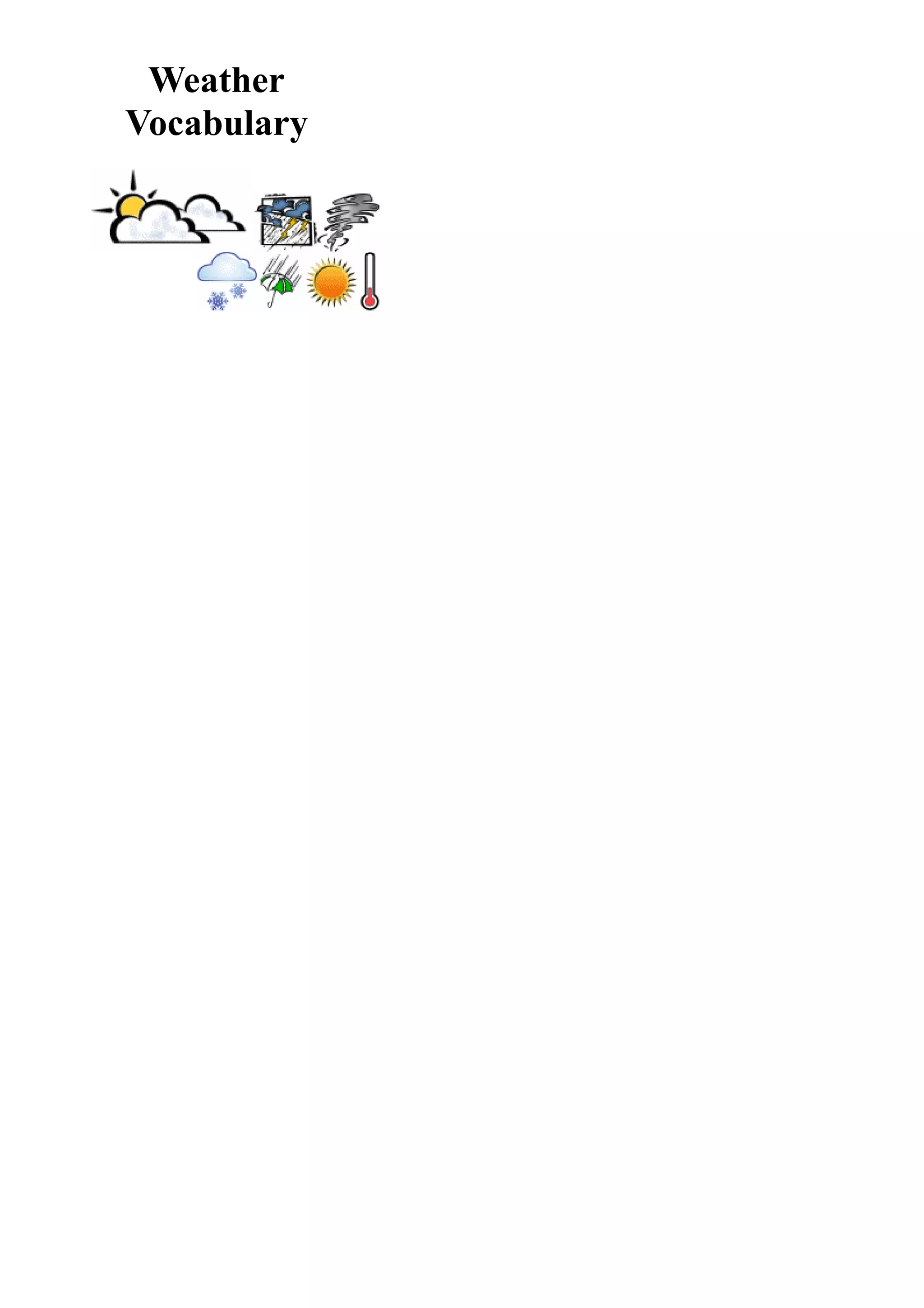 Weather vocabulary | DOC