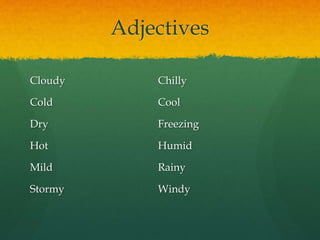 Weathervocabulary | PPTX