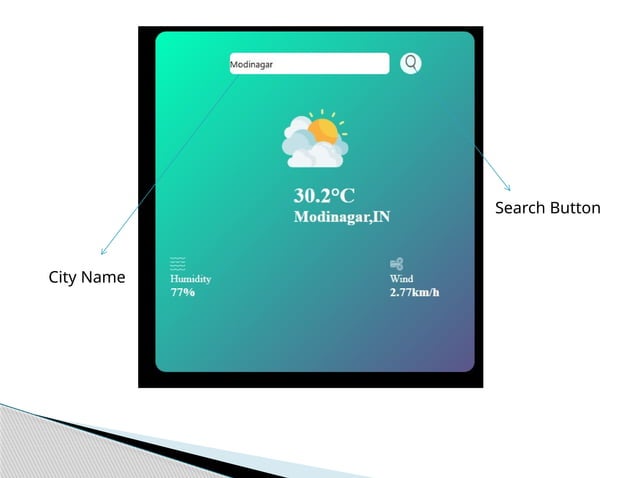 WEATHER WEB is used for finding the weather condition. | PPT