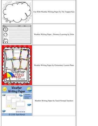 Weather Writing Paper | PDF