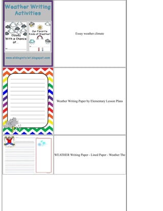 Weather Writing Paper | PDF