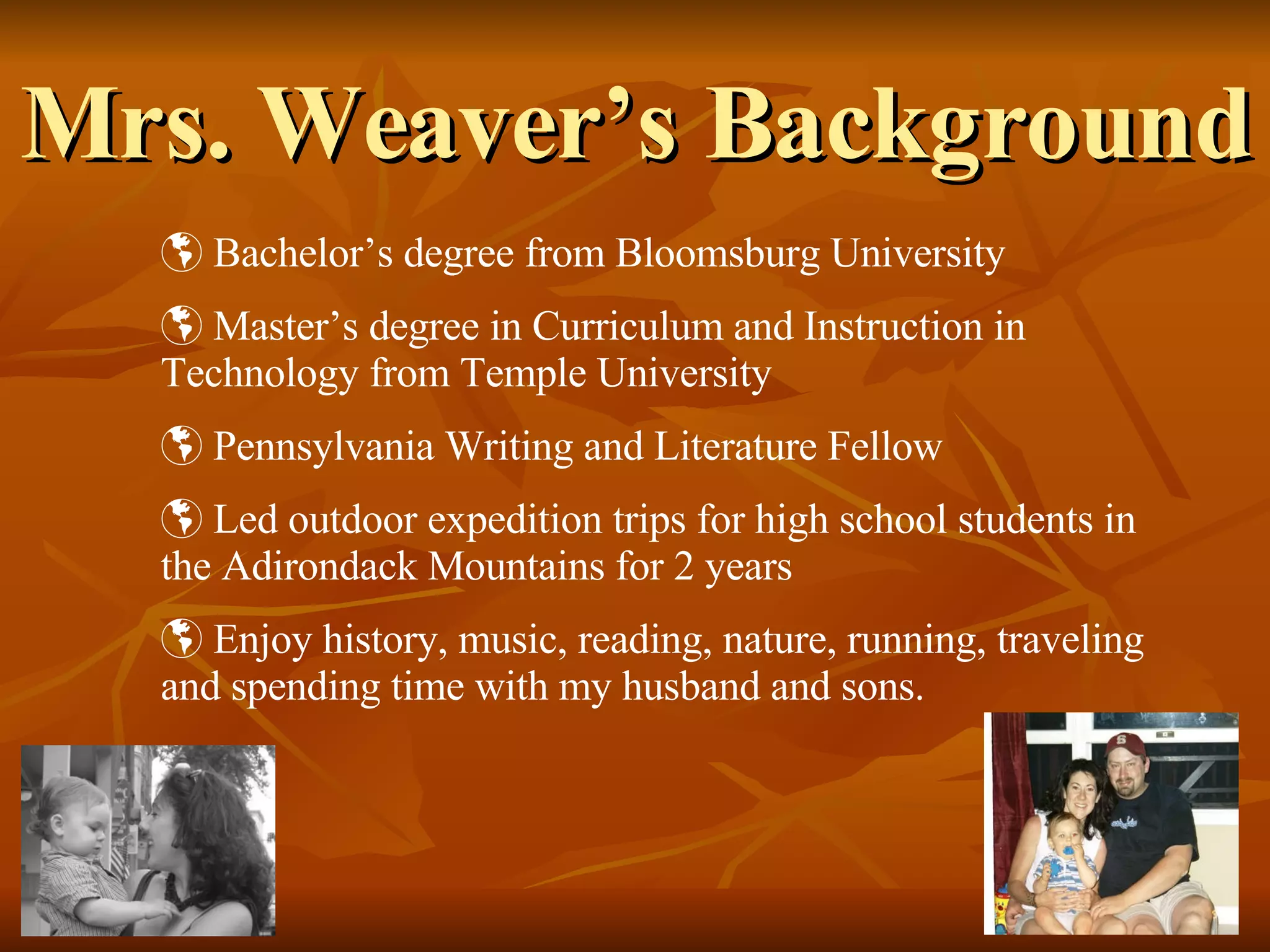 Weaver Back To School Night2 | PPT