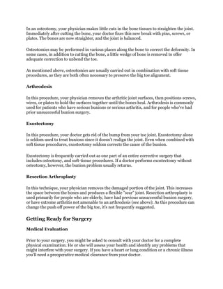 Bunion Surgery | PDF | Foot Health | Diseases and Conditions