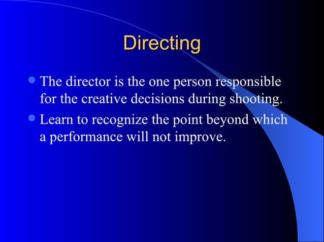 camera movements directing | PPT