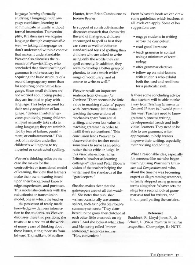 Weaver, Constance - Teaching Grammar | PDF