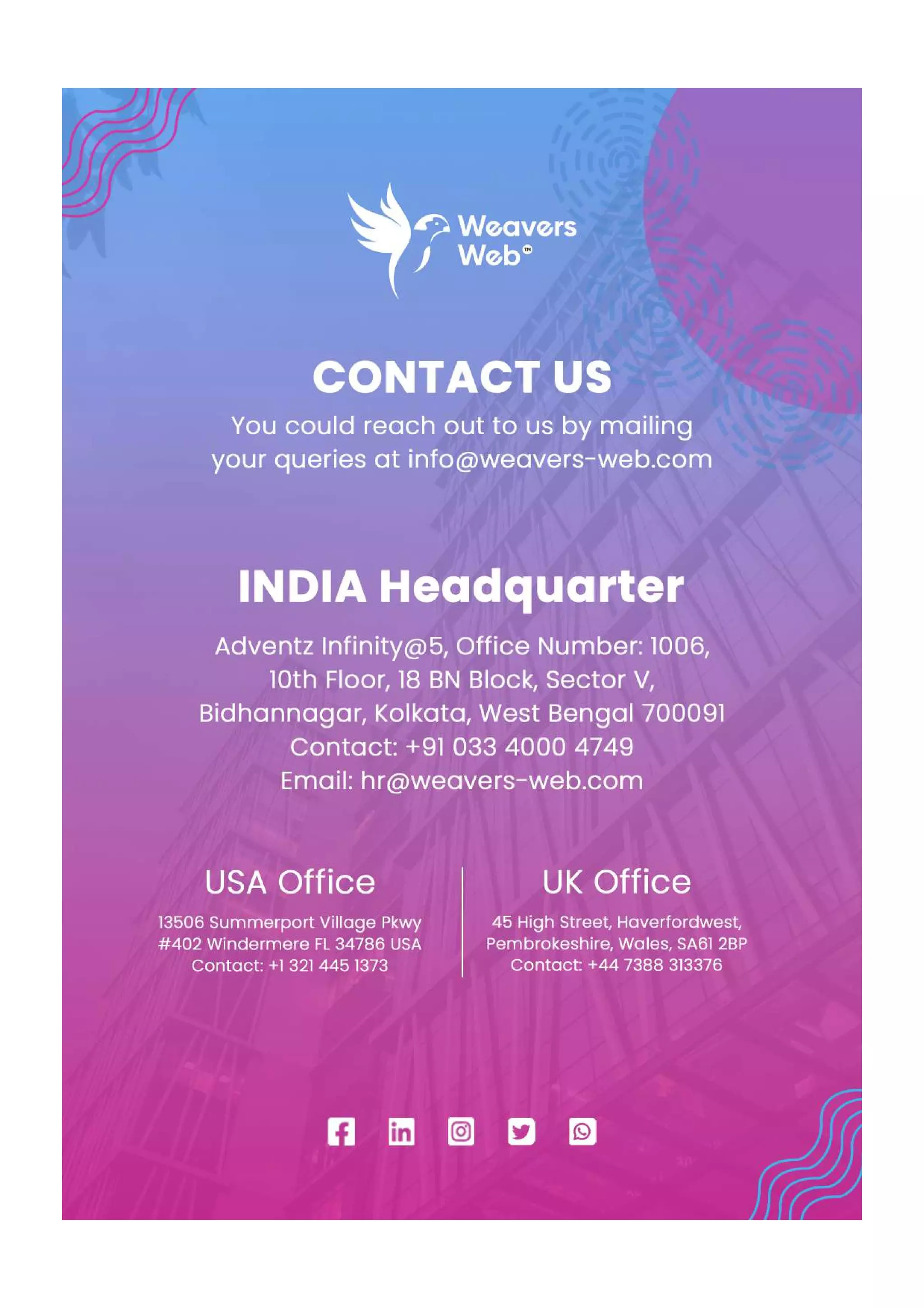 Weavers Web Solutions Brochure | PDF