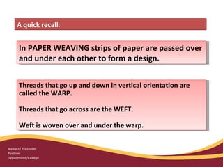 Weaving | PPT