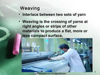 Weaving Presentation By Sukhvir Sabharwal | PPT