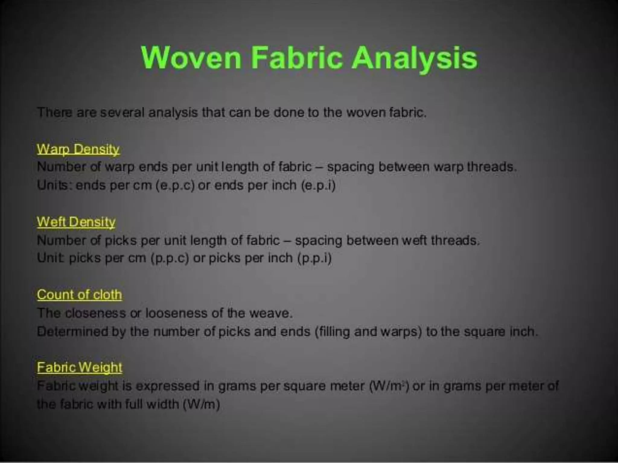 Weaving process | PPTX