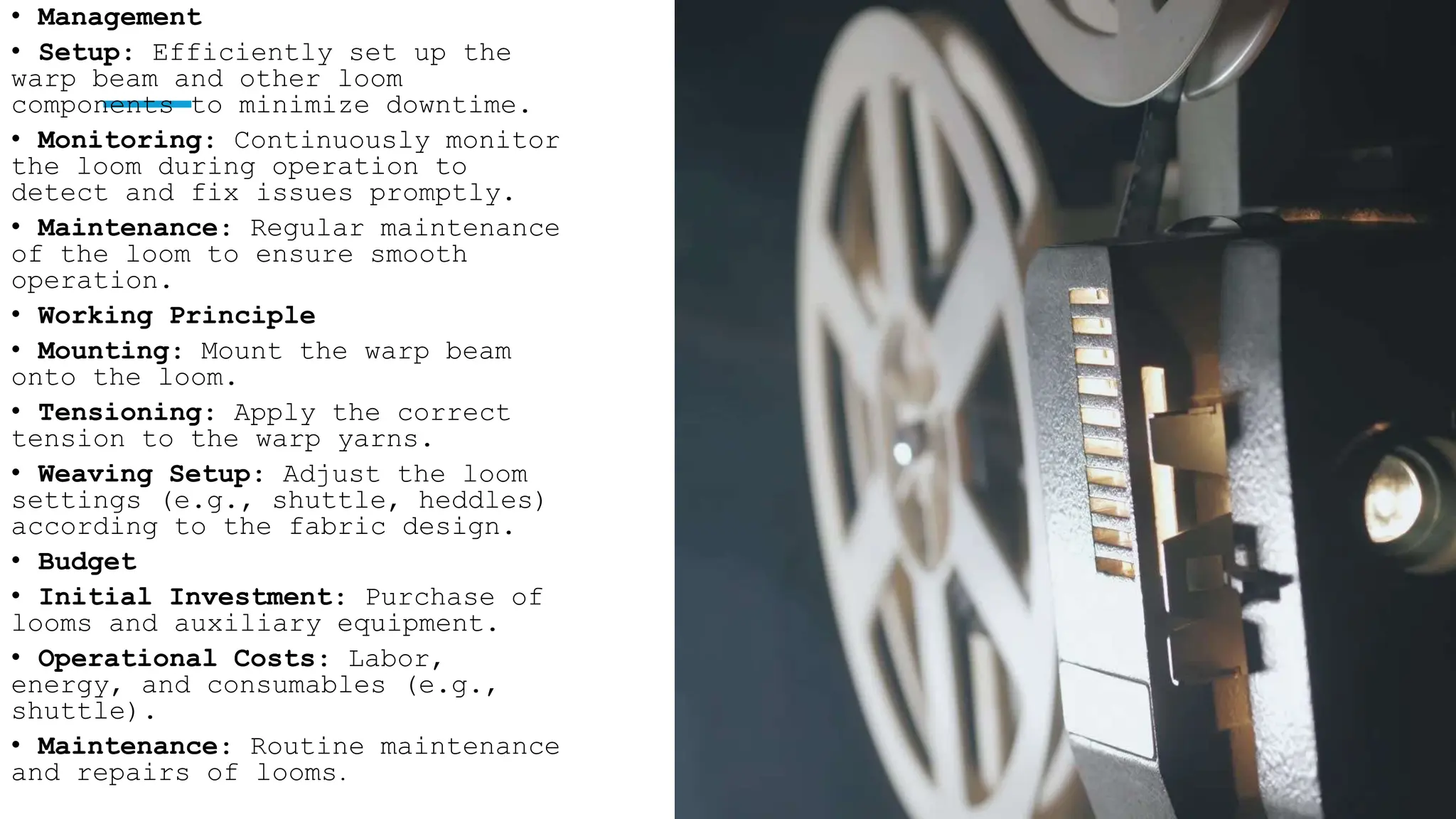 Weaving (Textile) and its basic terms .pptx | Needlework | Arts and Crafts