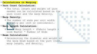 Weaving (Textile) and its basic terms .pptx