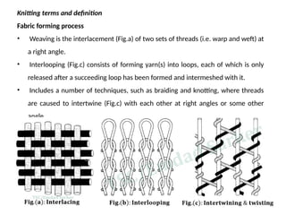 weaving process and structure, weave design | PPTX
