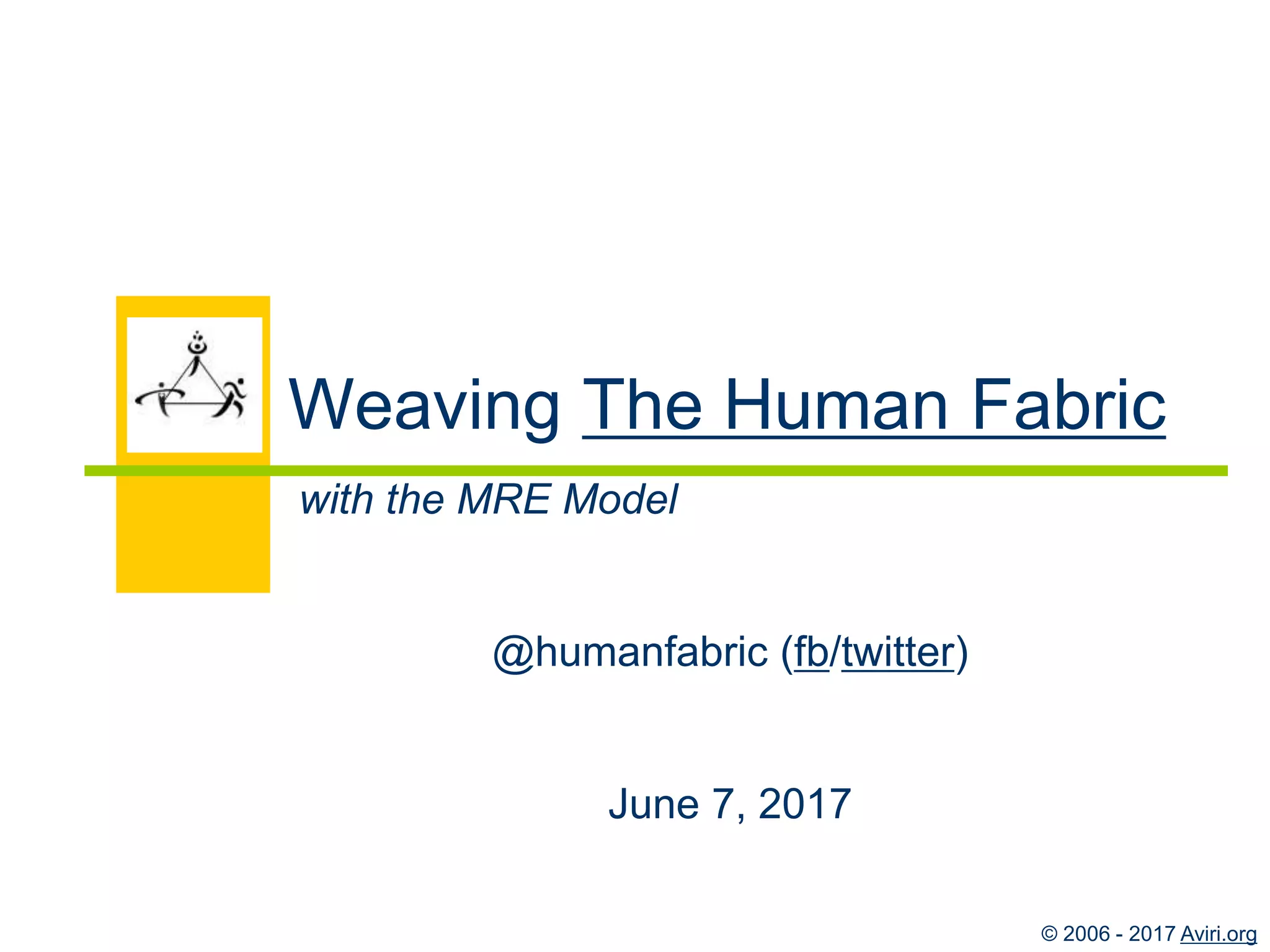 Weaving The Human Fabric (MRE Model) | PPTX