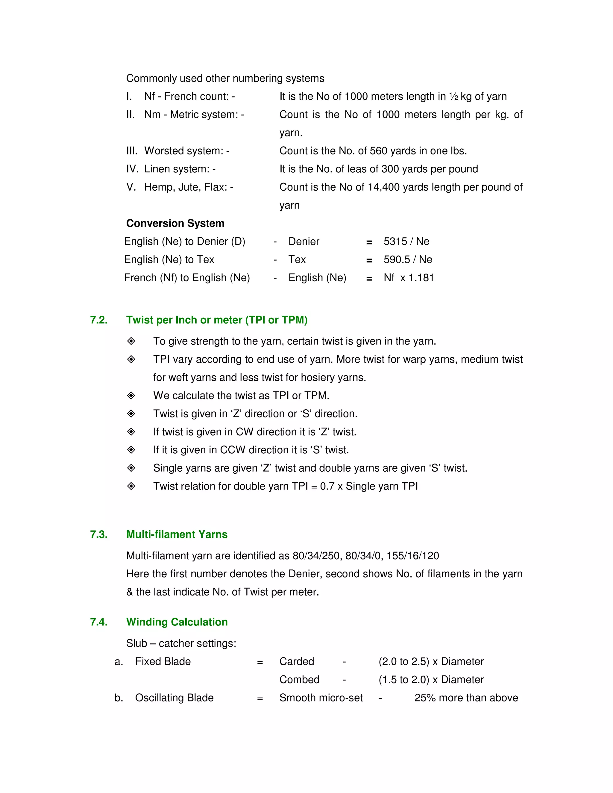 Weaving calculation | PDF