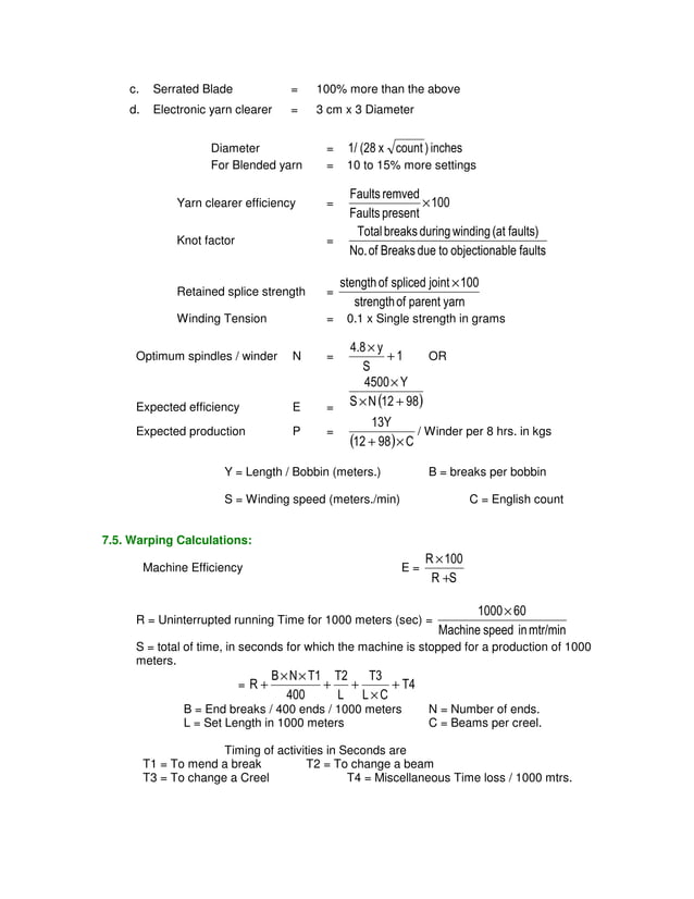 Weaving calculation | PDF | Needlework | Arts and Crafts