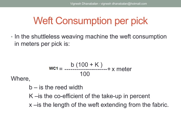 Weaving calculation by Vignesh Dhanabalan | PDF | Women\'s Outerwear ...